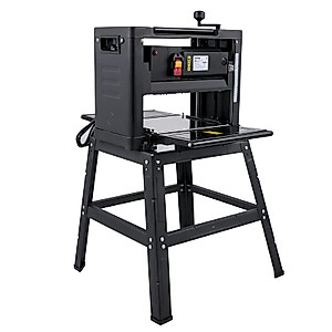 VEVOR Thickness Planer 12-Inch Benchtop Planer 2000W Wood Planer 8000 rpm Woodworking Planer 15 AMP Wood Planer Foldable 6m/min Planing Speed with Iron Stand Dust Exhaust for Woodworking Wooden Plank