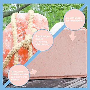 Himalayan Secrets® 5.5LB (2.5KG) Compressed Pink Himalayan Salt Lick | for Livestock and Wildlife Animals | 100% Pure & Natural Feed Salt Block | Natural Minerals and Trace Elements