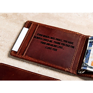 Personalized Star Wars Inspired Slim Hidden Pocket Distressed Leather Wallet The Cedar Key Wallet by Left Coast Original