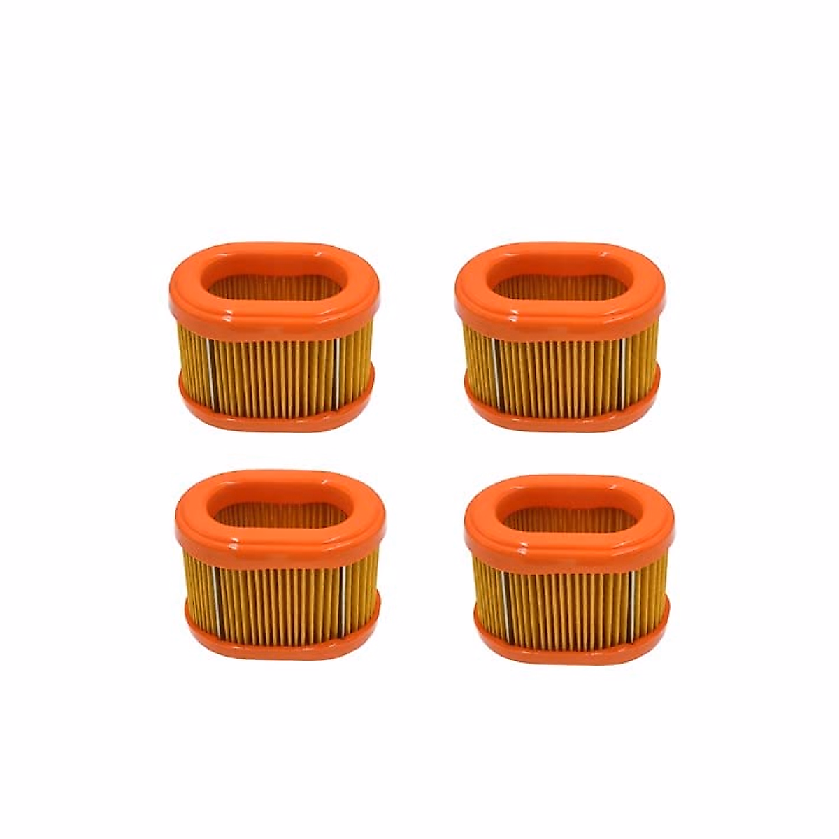 TENOMAL 4 Pack 790166 Oval Air Filter Cartridge Replace B&S 5404 5404H 5404K 790166 100-834 30-123 Fits B&S 093302 093312 093332 For 3.5-4 gross HP 275-525 Series Engines