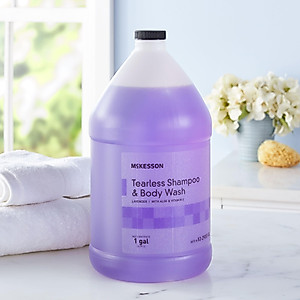 McKesson Shampoo and Body Wash with Aloe & Vitamin E, 1 Gallon [Pack of 1] Bulk, Refill, Tearless, Lavender