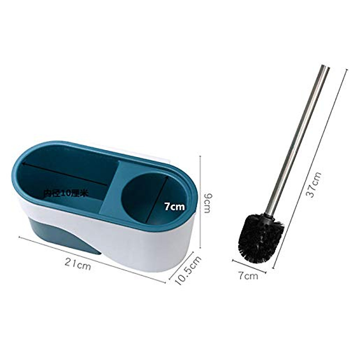 Mounted Wall Hygienic Toilet Bowl Brushes,Toilet Cleaner Brush Kit,with Quick Drying Holder Set for Bathroom,Easy to Clean-C