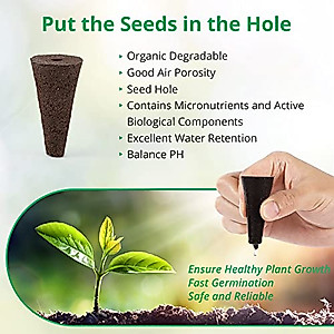 JustSmart 50 Pack Growth Sponges, Replacement Root Growth Sponges Seed Pods Compatible GS1 Series, Seedling Starter Sponges Kit for Hydroponic Growing System Indoor Garden