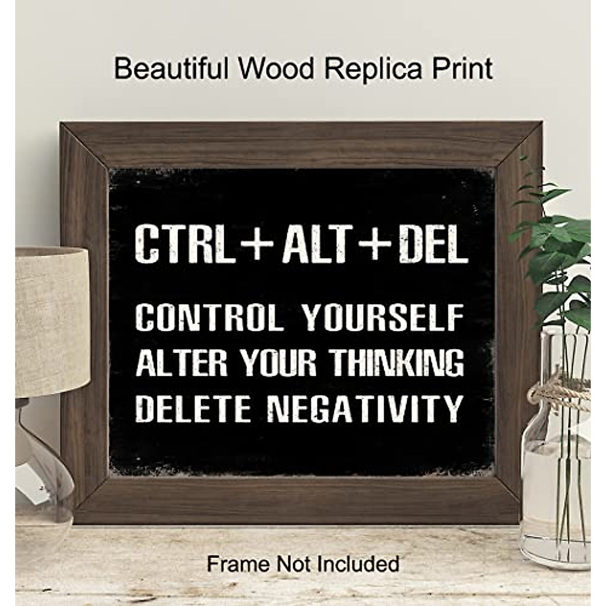 Inspirational Motivational Wall Art & Decor - Entrepreneur Positive Quotes Poster Prints 8x10 - Home Office - Classroom Decor - Success Sayings - Encouragement Gifts for Men, Women - Encouraging Motto