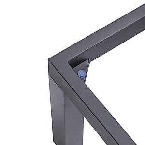 LeisureMod Marlin Poolside Outdoor Patio Lawn and Garden Modern Black Powder Coated Aluminum Frame Suntan Sling Chaise Lounge Chair, Set of 2