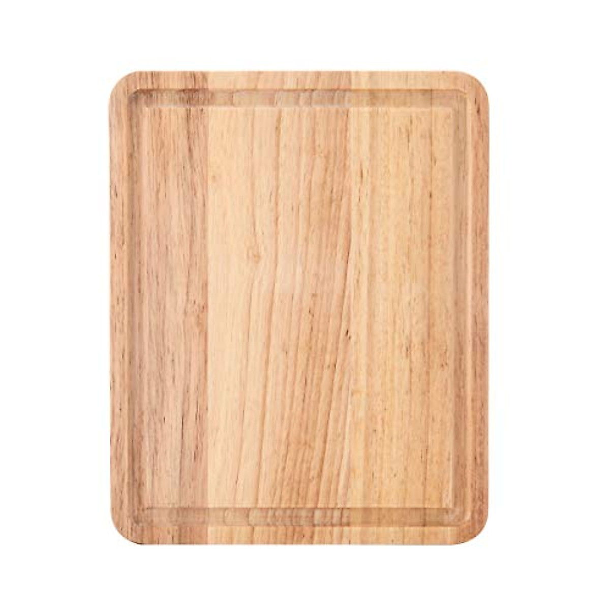 KitchenAid Classic Rubberwood Cutting Board with Perimeter Trench, Reversible Chopping Board, 8-inch x 10-Inch, Natural