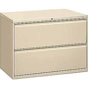 HON 892LL 800 Series Two-Drawer Lateral File, 42w x 19-1/4d x 28-3/8h, Putty