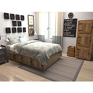 Unique Loom Outdoor Border Collection Area Rug - Lines (6' 1" Square, Gray/ Silver)