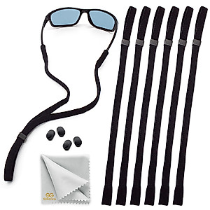 SIGONNA Eye Glass String Strap Holder - Adjustable Eyeglass Strap Holder - Eyeglass Chain for Man Women - Eyeglass Holder Lanyard - Glass Strap Cord - 6 Pcs