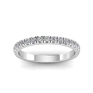1/2 Carat TW Stackable Women's Diamond Wedding Band in 10k White Gold