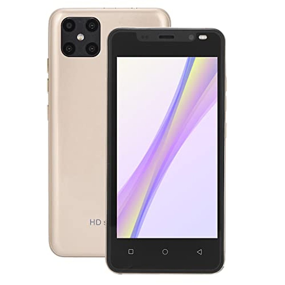 Bewinner IP12 Pro Unlocked Cellphone, 512MB 4GB Dual Cards Dual Standby 3G Smartphone Support Expansion 128GB Memory Card for Android Unlocked Smartphone (Gold)