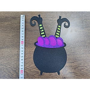 Purple Glitter Potion Bar Banner and Black Glitter Bat Banner- Halloween Party Decorations,Halloween Party Banner for Haunted House,Bat Decorations,Halloween Mantle Home Decor