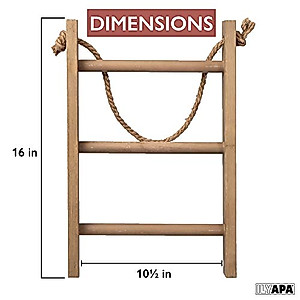 Ilyapa Hanging Towel Rack Ladder for Bathroom - Weathered Wood Blanket Ladder for Rustic Bedroom Farmhouse Decor