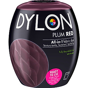 Dylon Washing Machine Fabric Dye Pod for Clothes & Soft Furnishings, 350g – Plum Red