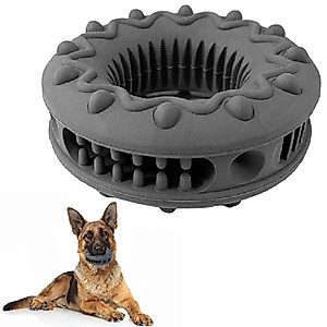 SIMENA Tough Chew Toys for Dog Teeth Cleaning, Teething Toy for Medium Breeds, Dog Toothbrush Toy, Use with Peanut Butter or Toothpaste, Dog Chew Sticks (Bone, Blue)