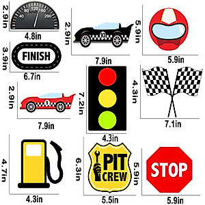 48 Pcs Race Car Party Decorations - Race Car Birthday Party Favors Race Car Party Supplies Race Car Party Hanging Swirls Decorations