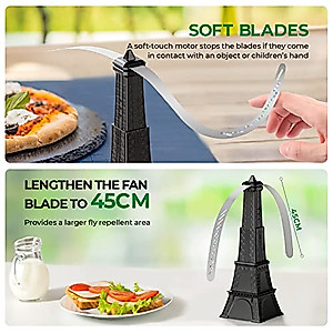 Fly Fan for Tables, 4PCS Fly Fans for Outdoor Table, Fly Fan Repellent Indoor Outdoor, Portable Fly Fans Spinner for Restaurant, Party, Home