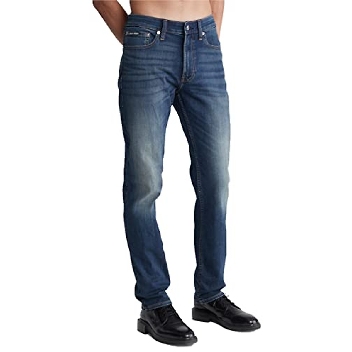 Calvin Klein Men's Slim High Stretch Jeans, Avedon Dark, 32W x 30L