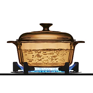 VISIONS 3.25L Pyroceram Versa Pot with Glass Cover, Amber