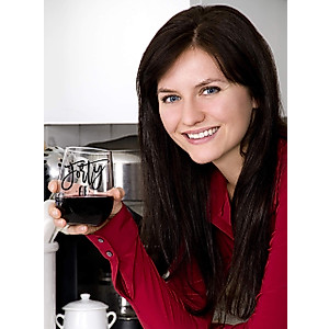 40 AF Funny Wine Glass - 40th Birthday For Women - Silly Bday For Women, Sister, Mom, Grandma, Nana, Best Friend - forty AF Birthday Wine Glass For Decorations, Anniversary, Special Events