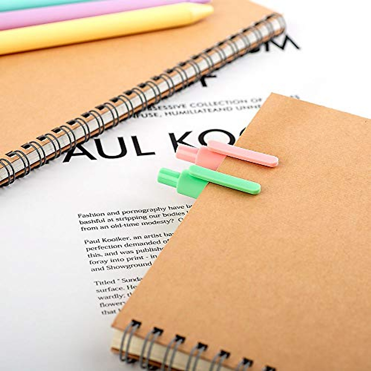 czxwyst Soft Touch Retractable Gel Ink Pens 0.5mm Fine Point (Macarons Colors 5-Pack Black Ink)