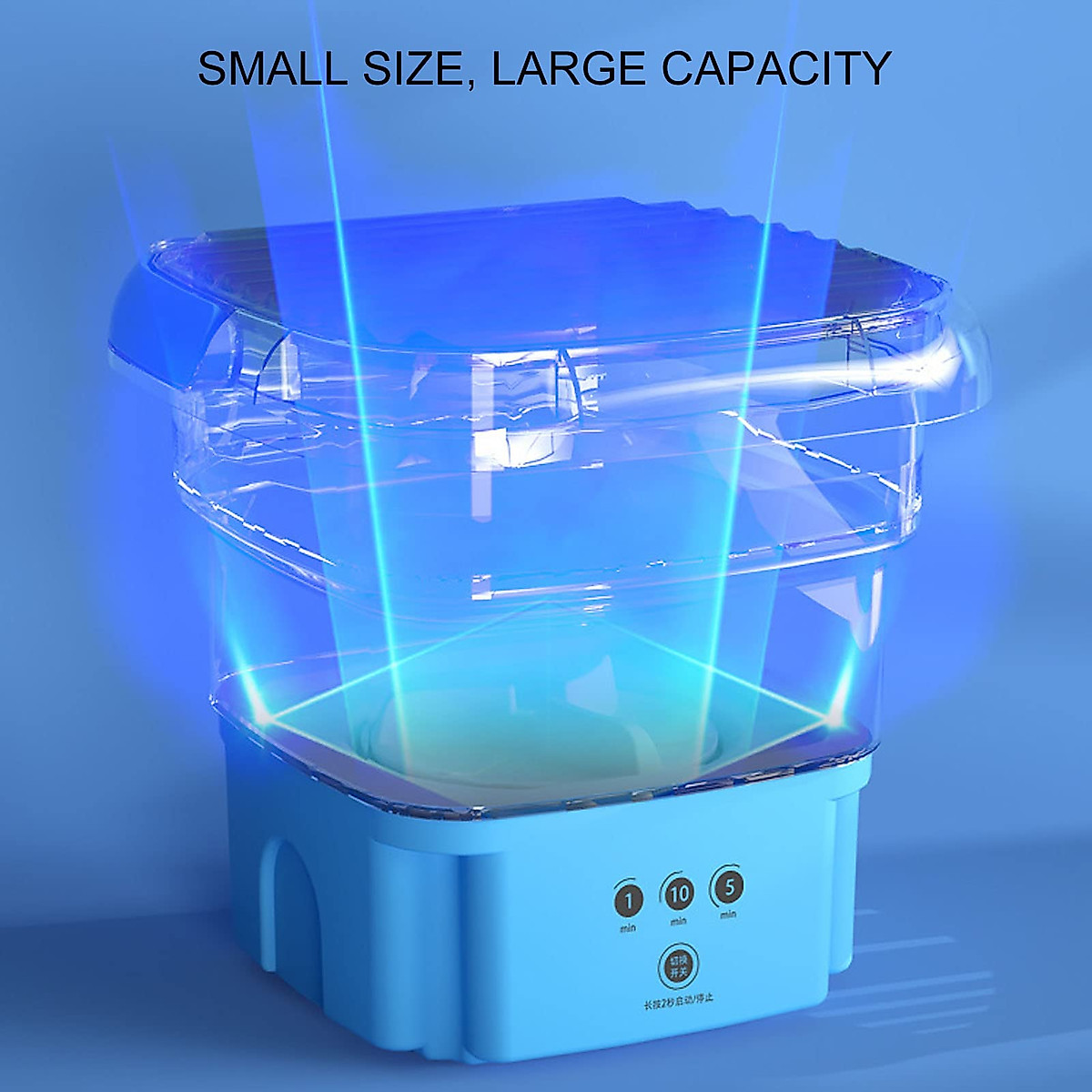 Dpofirs Foldable Washing Machine, Portable Washing Machine for Baby Girls Clothes Socks Underwear Towels, Mini Small Portable Washer for Apartment RV Camping, Gifts (US)