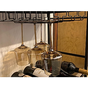 Amber Wine Glasses Set of 6-16oz Hand-Blown Amber Crystal Long Stem Wine Glasses Set, Unique Red White Wine Glasses For Home Bar,Party