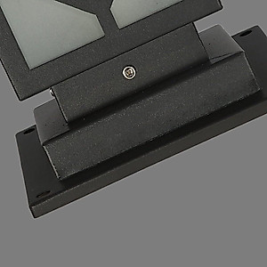 MODEBHD 23cm High Outdoor Post Column Lamp Lawn Garden Light Landscape Single Head Metal with Glass Shade Pillar Lights Villa Wall Door Post Lantern Light, IP44 Waterproof Black Post Lights