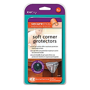 KidCo S144 Soft Corner Protectors 4 pkg Corner Protector for Baby, Protectors Guards, Furniture Corner Guard & Edge Safety Bumpers - Baby Proof Bumper Cushion