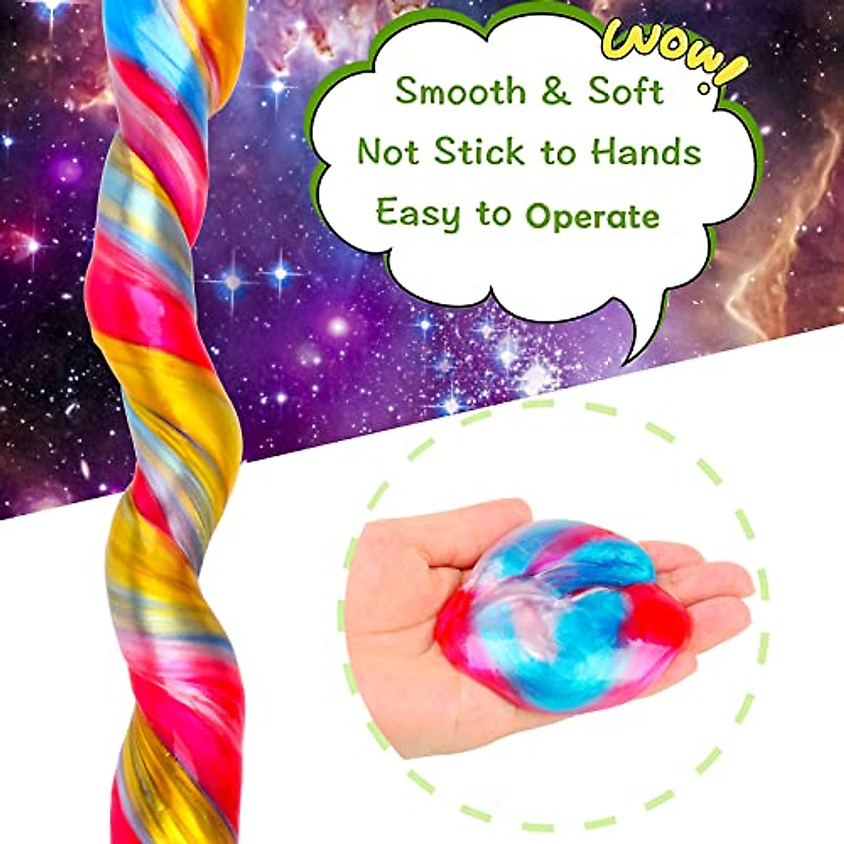 70 Pack Galaxy Slime, Super Mini Slime Kit, Funny Clear Slimes for Girls and Boys Slime, Party Favors Birthday Gifts, Classroom Prizes, Valentines, Easter and Christmas Slime Stress Relief Toys