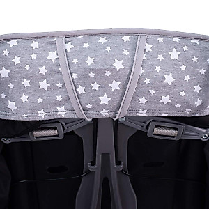 Janabebé Universal Luxury Foam Cover Liner for Stroller (White Star)