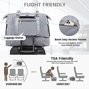 Gym Bag for Women LOVEVOOK Travel Duffel Bag with USB Charging Port,Weekender Bags for Women with Shoe Compartment,Carry on Overnight Bag with Toiletry Bag,Hospital Bags for Labor and Deliver