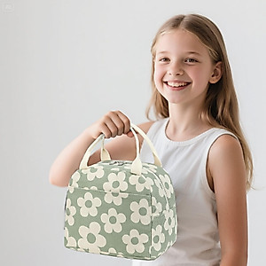 Bluboon School Backpack Teens Girls Boys Kids School Book Bags with Lunch Box Pencil Bag (White)