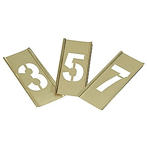 Stencil-6" Brass Letter Set(1) A-Z, (1) Ampersand, Blanks, (1) Comma, (1) Dash, (1) Period 6