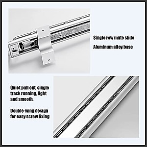 SYTH Retractable Metal Closet Valet Rod, Closet Pull Out Rod Wardrobe Hanger Rack Bar, Heavy Duty Extendable Valet Rod Clothing Mount Top Mount, with Screws,5 Pcs Pants Rack