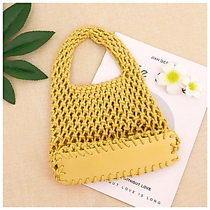 Naimo Straw Hobo Bag Handwoven Shoulder Bag Rattan Handbag Crochet Tote Weaving Summer Beach Bag