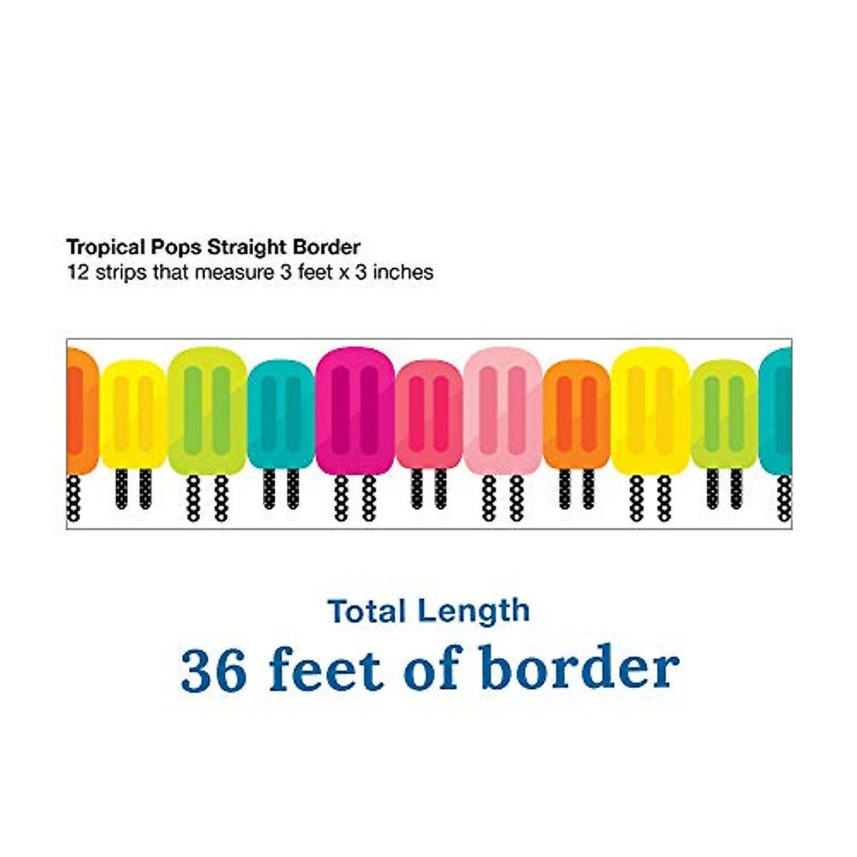 Schoolgirl Style - Simply Stylish Tropical | Tropical Pops Straight Borders, Classroom Décor, 12 Strips