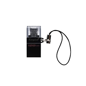Kingston 128GB DataTraveler microDuo3 G2 Flash Drive + microUSB Supports USB OTG Functionality for Tablets and Smart Phones DTDUO3G2/128GB