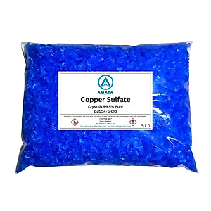 Copper Sulfate Crystals 10lbs 99.5% Pure, 2 x 5lb Bags