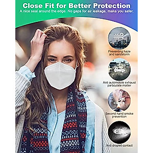 WCOLAS Face Mask Disposable, KF94 Masks for Adults, 60 PCS Masks Disposable Colorful, Face Shield Mask