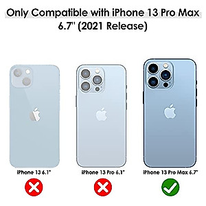 LOHASIC for iPhone 13 Pro Max Case, Slim Leather Luxury Business PU Cover Non-Slip Grip Defender Bumper Shockproof Full Body Protective Phone Cases for iPhone 13 Pro Max 6.7" (2021) - Vintage Blue