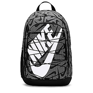 Nike Lenti Swoosh AOP Hayward Backpack Black/White Medium