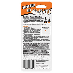 Gorilla Super Glue Pen, 6 Gram, Clear (Pack of 1)