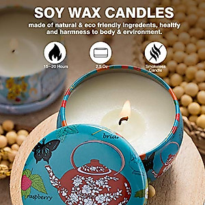Howemon Scented Candles Gift Set, Natural Soy Wax Portable Travel Tin Candles Women Gift with Strongly Fragrance Essential Oils for Stress Relief and Aromatherapy - 16 Pack