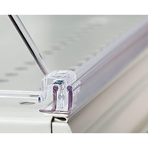 Kinter 1/2" H x 1/2" W x 47-3/4" L Clear Solid Front Fence Divider System Plastic - Case of: 1