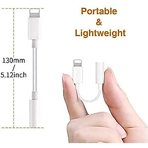 [Apple MFi Certified] Lightning to 3.5 mm Headphone Jack Adapter, 3 Pack Headphone Adapter for iPhone to 3.5mm Audio Aux Jack Adapter Dongle Cable Converter for iPhone 14 13 12 11 XR XS X 8 7 iPad