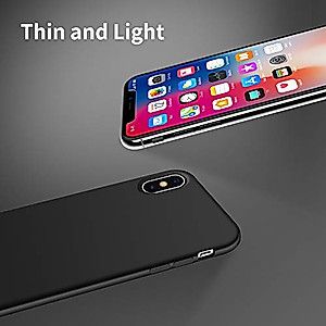 OTOFLY iPhone Xs Max Case,Ultra Slim Fit iPhone Case Liquid Silicone Gel Cover with Full Body Protection Anti-Scratch Shockproof Case Compatible with iPhone Xs Max, [Upgraded Version] (Black)