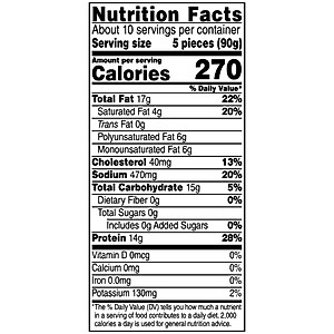 Tyson Fully Cooked Breaded Nugget Shaped Chicken Patty, 2 Pound -- 12 per case.