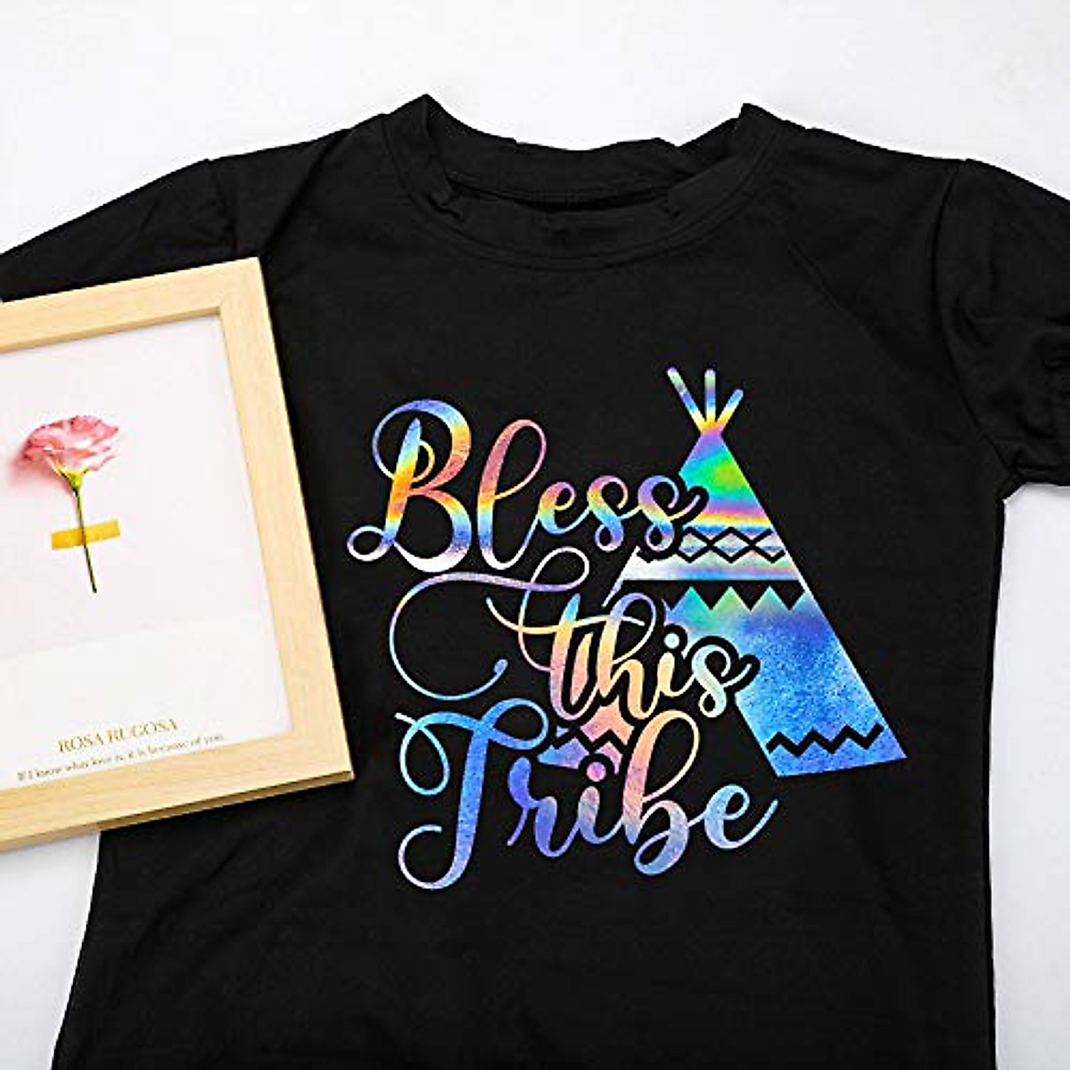 Gatichetta Metallic Heat Transfer Vinyl Roll, Holographic Silver Iron On 12" X 15ft Foil HTV Vinyl for Garments T-Shirts