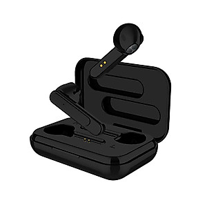 Laud True Wireless Earbuds - Noise Cancelling  Bluetooth Earphones - Smart Touch Control Sound Buds with Charging Case -Built-in Microphone Compatible with iOS & Android - Black